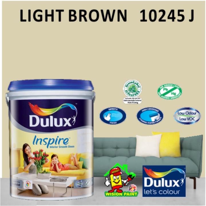 10245J LIGHT BROWN ( 1L ) DULUX INSPIRE INTERIOR SMOOTH SHEEN PAINT ...