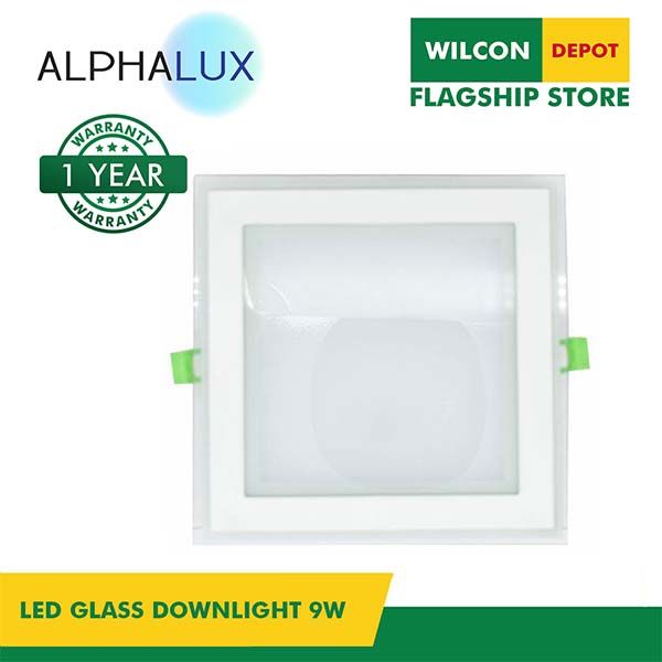 ALPHALUX 9W Warm White 3000K Led Glass Downlight Square RML-65 by ...