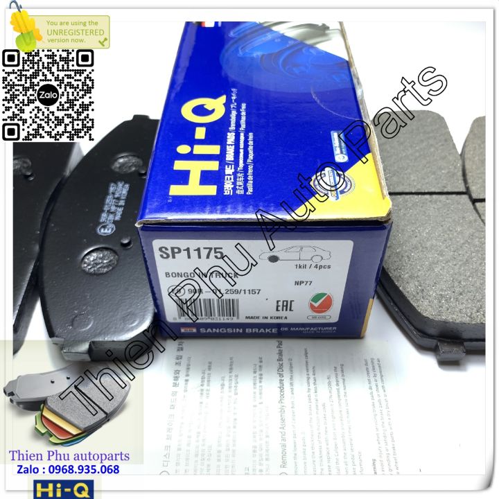 Má phanh chính hãng Hi-Q cho Kia Bongo 3, 1 tấn - Bố thắng trước. OEM ...