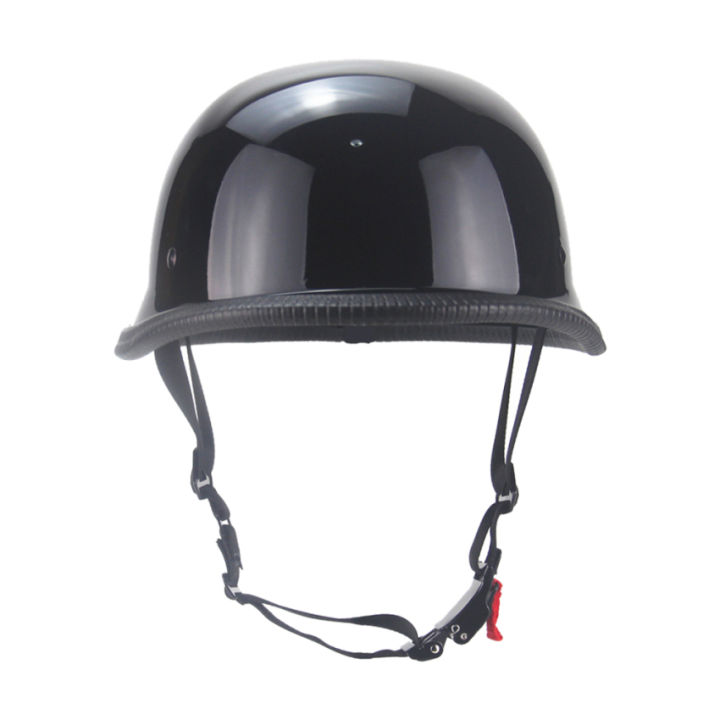 Unisex Retro half Motorcycle Helmets Matte Black Half Face Helmet ...