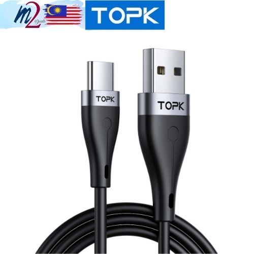 TOPK (3A) USB Cable AN46 1m For MICRO / TYPE C / LIGHTNING | Lazada