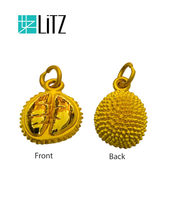 [SPECIAL] LITZ 999 (24K) Gold Durian Pendant 榴莲吊坠 EP0329 | Lazada