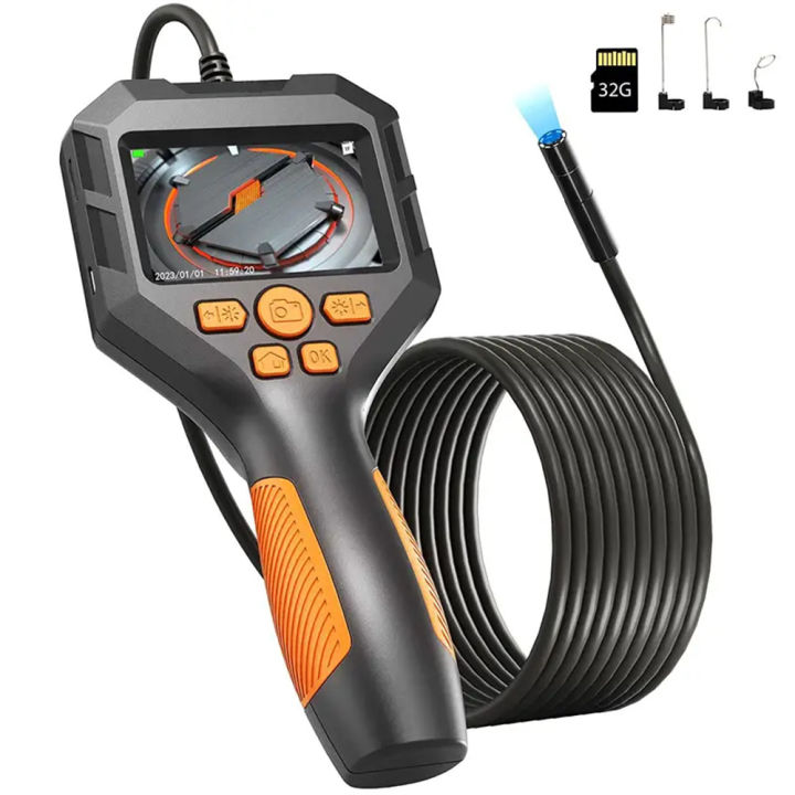 8.0MM 1080P Digital Borescope 2.8-inch IPS Screen IP67 Waterproof Snake ...