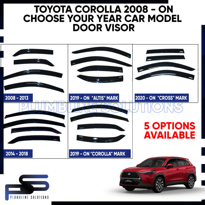 Window Rain Visor for Toyota Corolla Altis 2003 - 2007 / 2008 - 2013 / ...