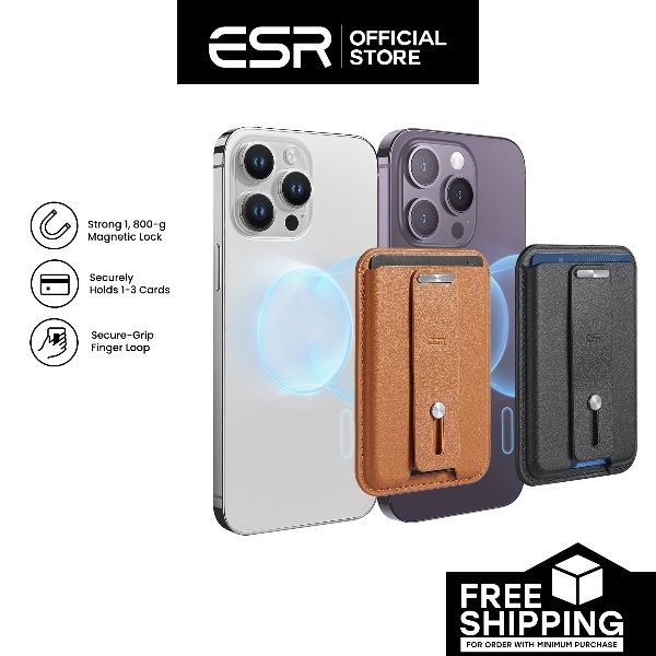 ESR HaloLock Magnetic Vegan Leather Wallet with MagSafe Compatible and ...