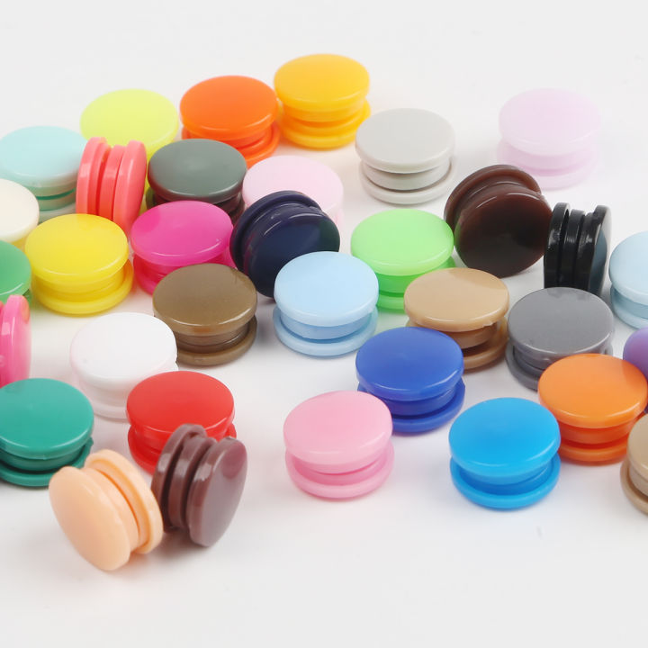 20Sets Round Plastic Snaps Button Fasteners KAM T5 12mm Garment ...
