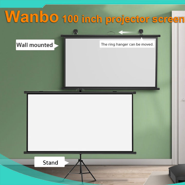 Wanbo 100 Inch Projector Screen HD Vivid Color Better Viewing ...