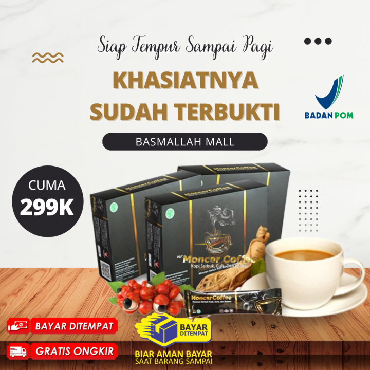 NF Moncer Coffee Original Kopi Herbal Alami 1 Box Isi 8 Sachet Halal ...