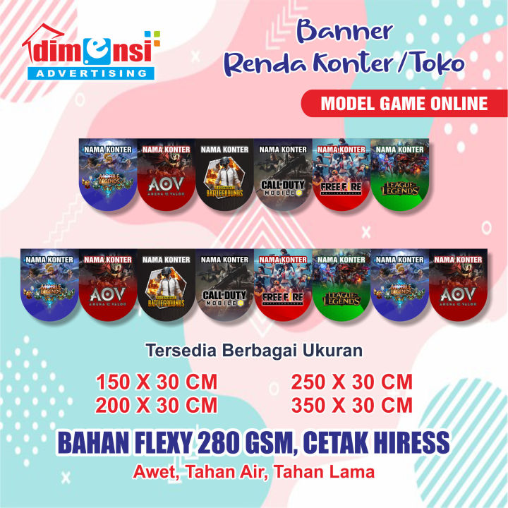Banner Renda Konter Murah / Spanduk Renda Konter - DIMENSI ADV | Lazada ...