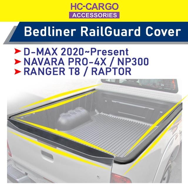 Hc-Cargo 4X4 Rear Tail Gate Rail Guard Bedliner Cover Dmax 2020 - 2022 ...