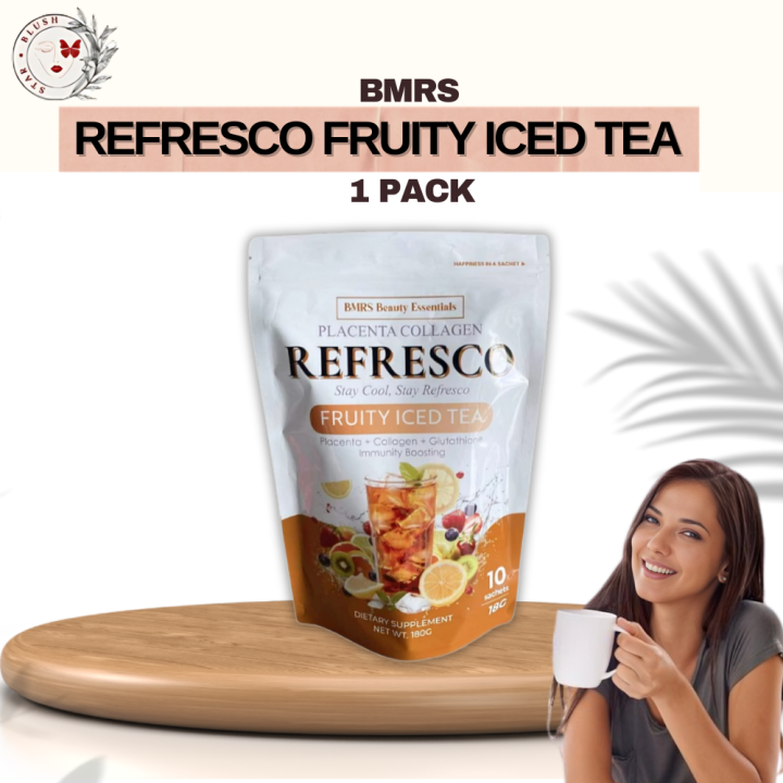REFRESCO FRUITY ICED TEA STAY COOL STAY REFRESCO WITH COLLAGEN+PLACENTA ...