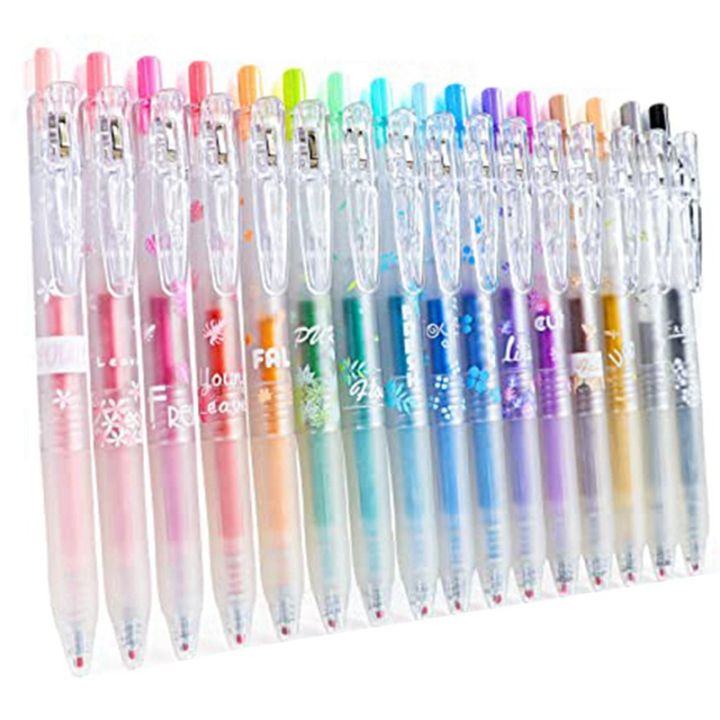(XVCZ) Glitter Gel Ink Pen 16 Assorted Color Retractable Gel Pen Set 0 ...