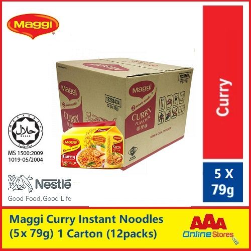 [Ready Stock-EXP 30/11/2023] Maggi Curry Instant Noodles 5 packs x 79g ...