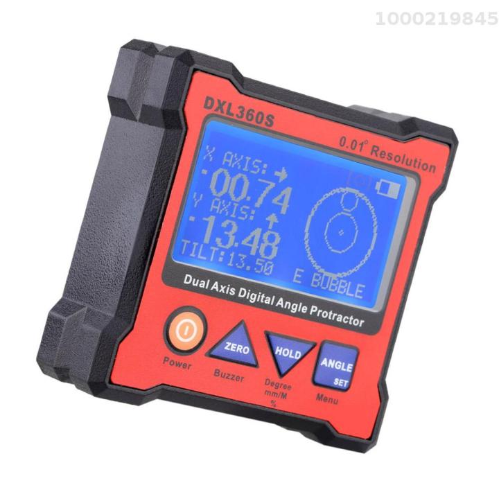 DXL360S Dual Axis Digital Angle Protractor with 5 Side Base High ...
