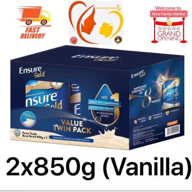 Ensure Gold (Vanilla) 850g x 2 tins | Lazada