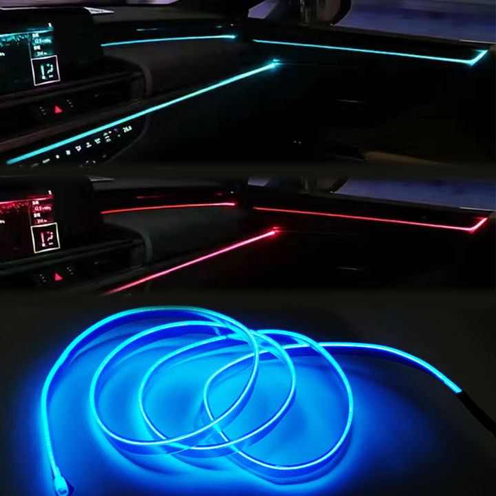 Flexible Car Atmosphere Light Strip LED EL Wire Auto Interior ...
