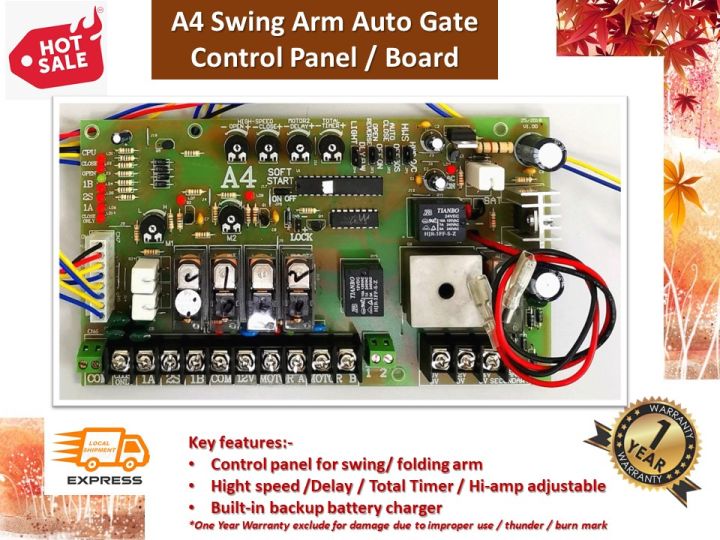 A4 Swing Control Panel / Board For Arm Autogate | Lazada