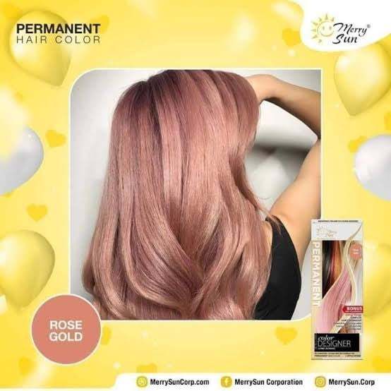 ORIGINAL! Merry Sun Permanent Hair Color ROSE GOLD!! | Lazada PH