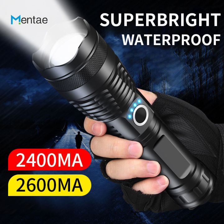 Super Bright Flashlight Rechargeable Camping Flashlight LED Waterproof ...