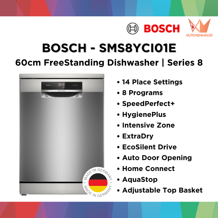 BOSCH - 60cm Series 8 Freestanding Dishwasher (14 Place Settings ...