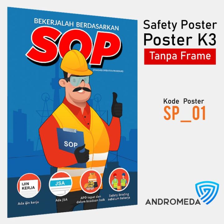 Safety Poster K3 : SOP Ijin Kerja Prosedur Work Permit | Lazada Indonesia