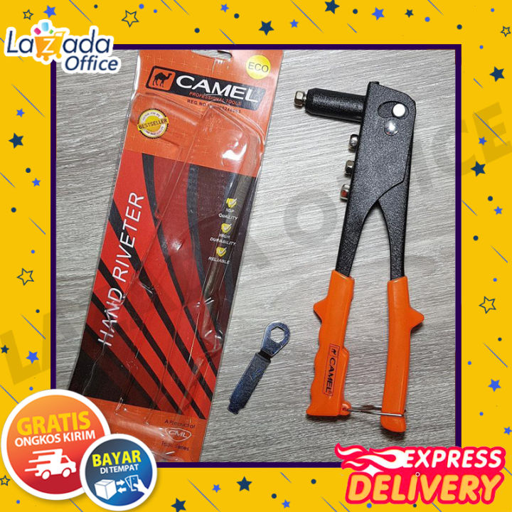 TANG CAMEL HAND RIVETER WITH MULTI SIZES BLOCKER / Tang Rivet Camel ...