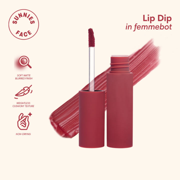 HHS Sunnies Face Lip Dip 【Whipped Matte Liquid Lipstick】 (Femmebot ...