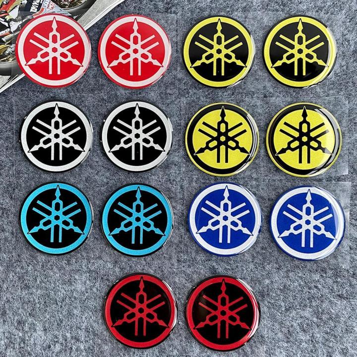 2pcs 3D Yamaha Circle Label Reflective Logo Decal Epoxy Soft Glue for ...