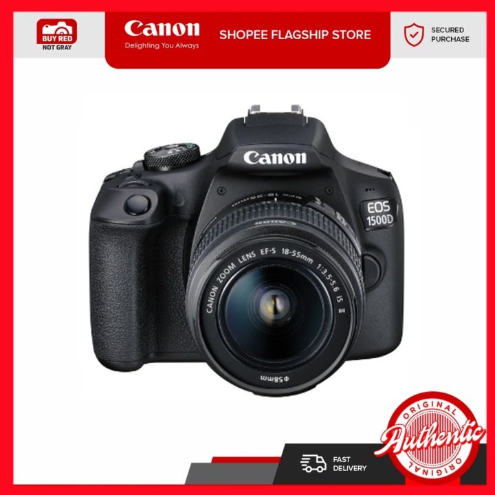 (COD) Canon EOS 1500D DSLR Camera with 18-55 IS II Lens W/ FREE 32GB SD ...