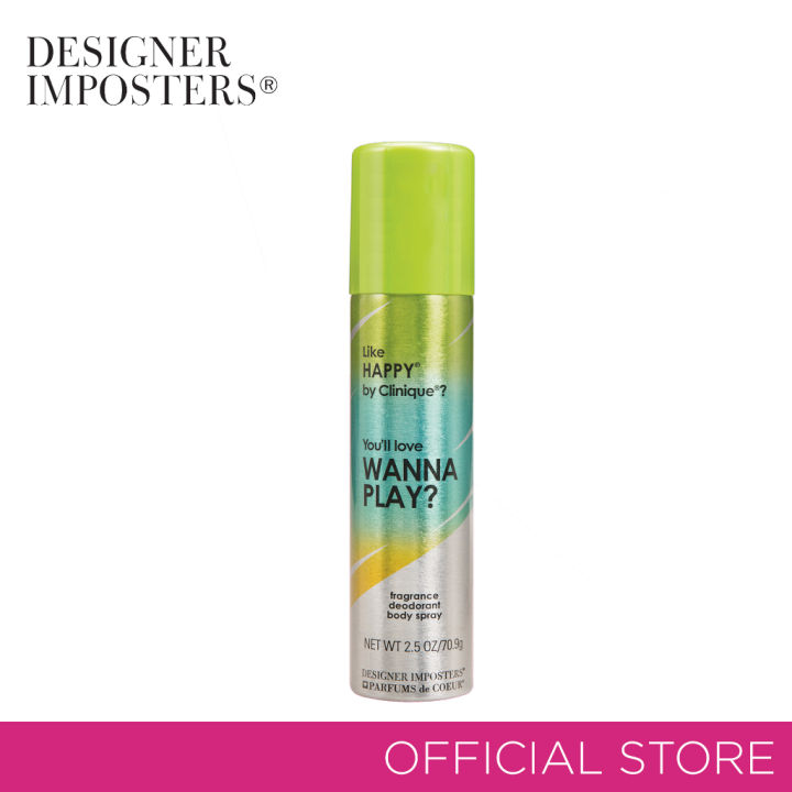 Clinique Happy by Designer Imposters WANNA PLAY Body Spray 2.5oz ...