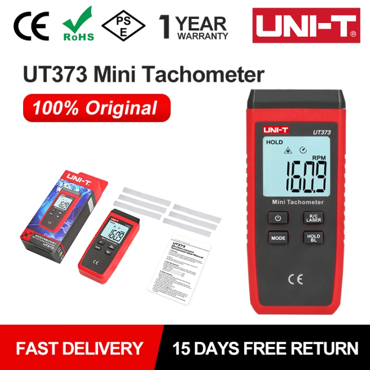 UNI-T UT373 Digital Speed Tachometer RPM Laser Non-contact Tacometro ...