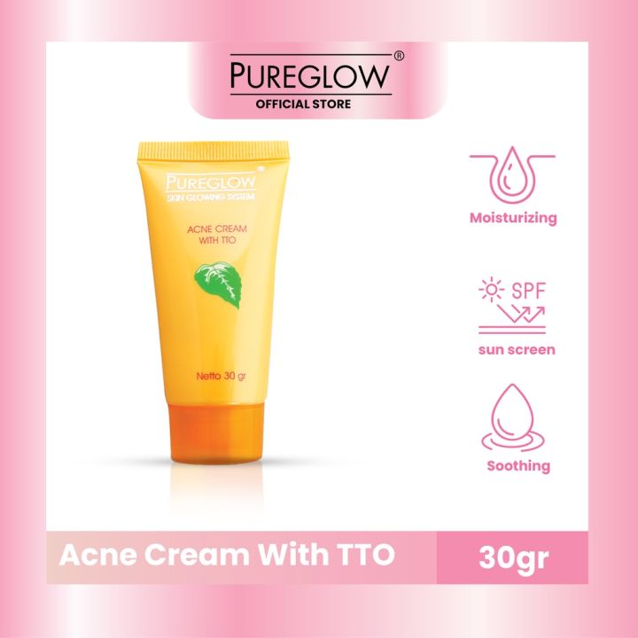 PUREGLOW ACNE CREAM WITH TTO / KRIM JERAWAT | Lazada Indonesia