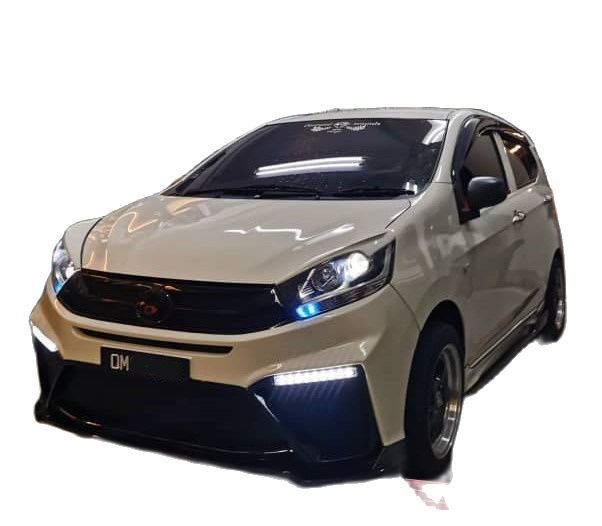 Perodua Axia 2014 - 2021 ( GT ) Front Bumper + Led - 𝐍𝐎 𝐏𝐀𝐈𝐍𝐓 - FRP ...