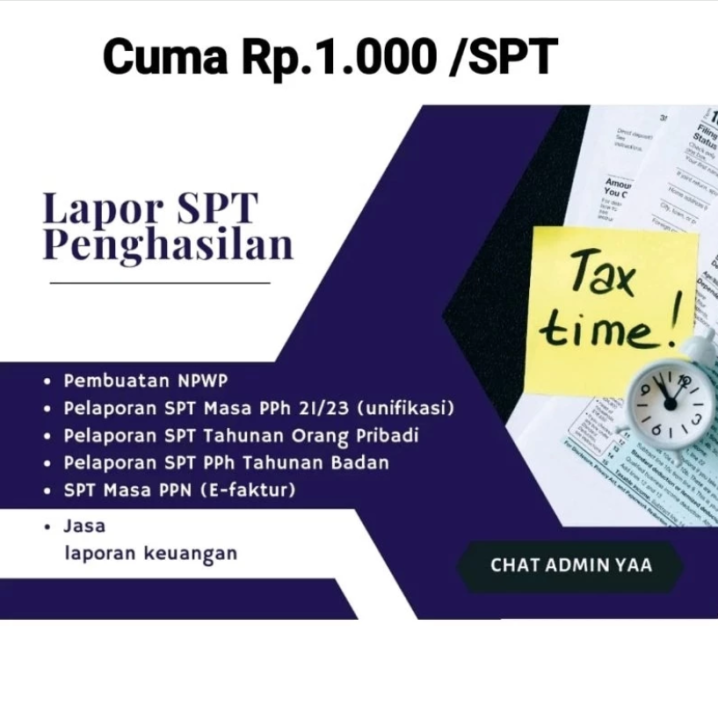 Lapor SPT/ Pajak Penghasilan Pribadi / PT / UMKM SPT badan,SPT OP, PPh ...