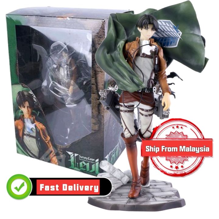 Anime Attack on Titan Levi Ackerman Action Figure 25cm Shingeki no ...