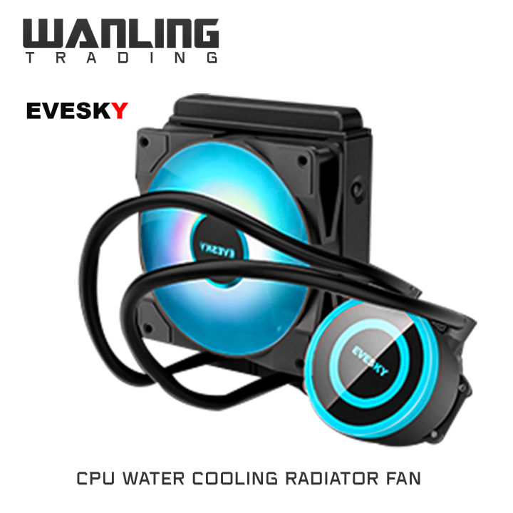 EVESKY 120/240A All-in-One CPU Water Cooling Radiator Fan Strong Heat ...