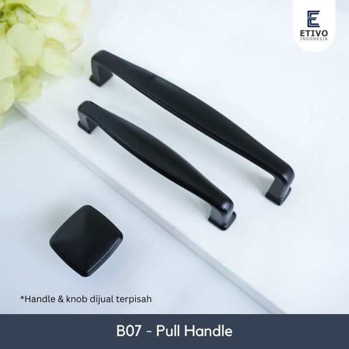 Etivo B07 Pull Bar Handle Black Tarikan Laci Hitam Gagang Pintu Lemari | Lazada Indonesia