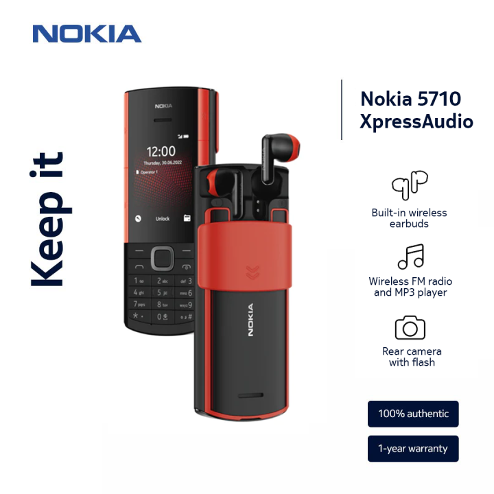 Nokia 5710 XpressAudio, Unisoc T107, 128MB + 48MB, Removable 1450 mAh ...