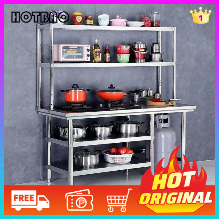Kitchen 304 Stainless Steel Shelf Console Floor-To-Ceiling Gas Tank ...