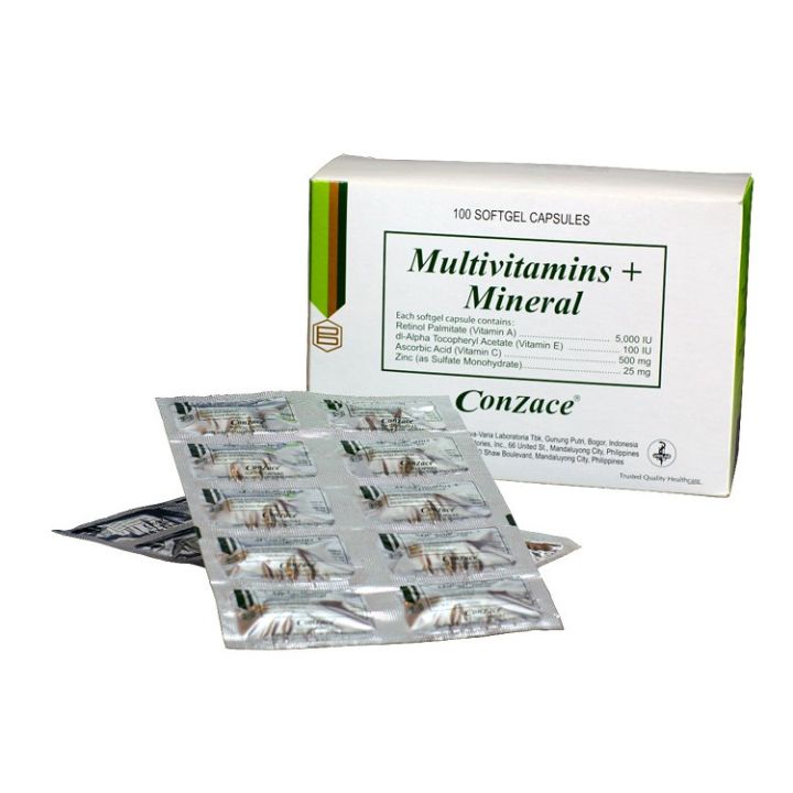 Conzace Multivitamins + Minerals 1 Softgel 100 Capsule | Lazada PH