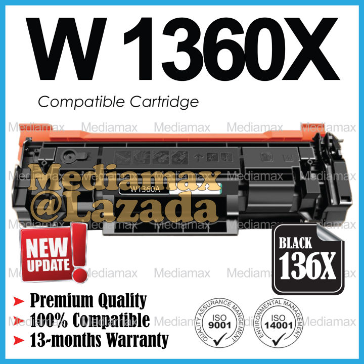 HP136X Toner Compatible to HPP W1360X HP136A W1360A 136X 136A Cartridge for Laser Jet M211d ...