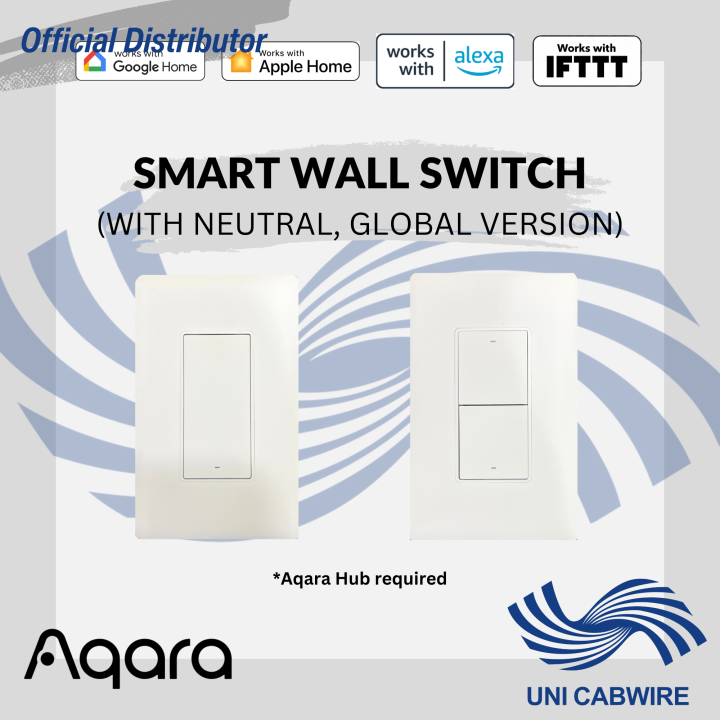 Aqara Smart Wall Switch (With Neutral) - Single / Double Rocker | Lazada PH