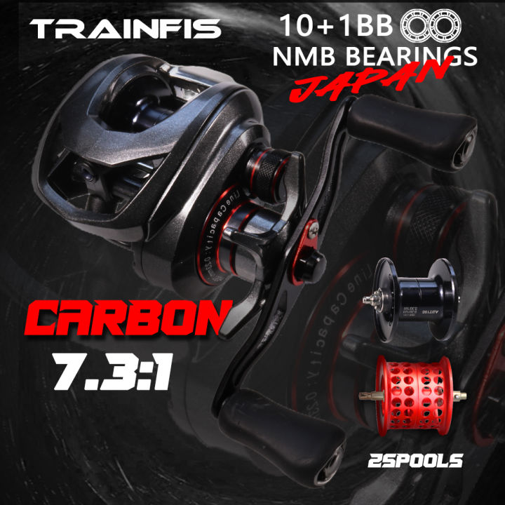 【TRAINFIS】197G Full Carbon Baitcasting Reel Real 10+1 NMB Bearings ...