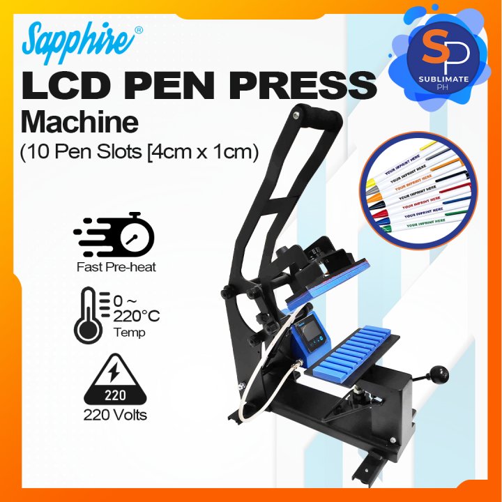 Sapphire Heavy Duty Blue LCD Panel Pen Press Machine(10 Pen Slot ...