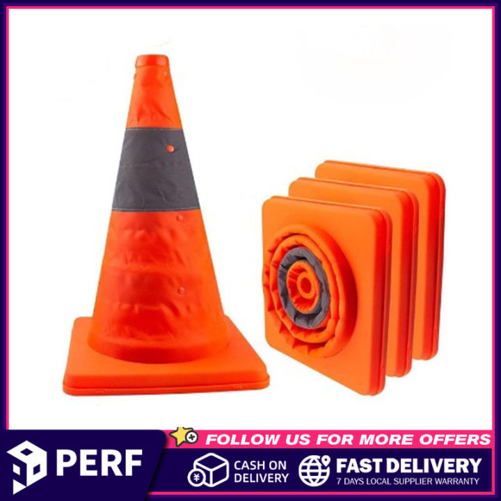 Reflective Traffic Cone With Led Light Folding Car Safety Warning Sign ...