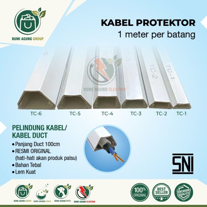 Kabel Protektor PREMIUM TC 1 2 3 4 5 6 / kabel duct cable protector sudah SNI kualitas mantab ...