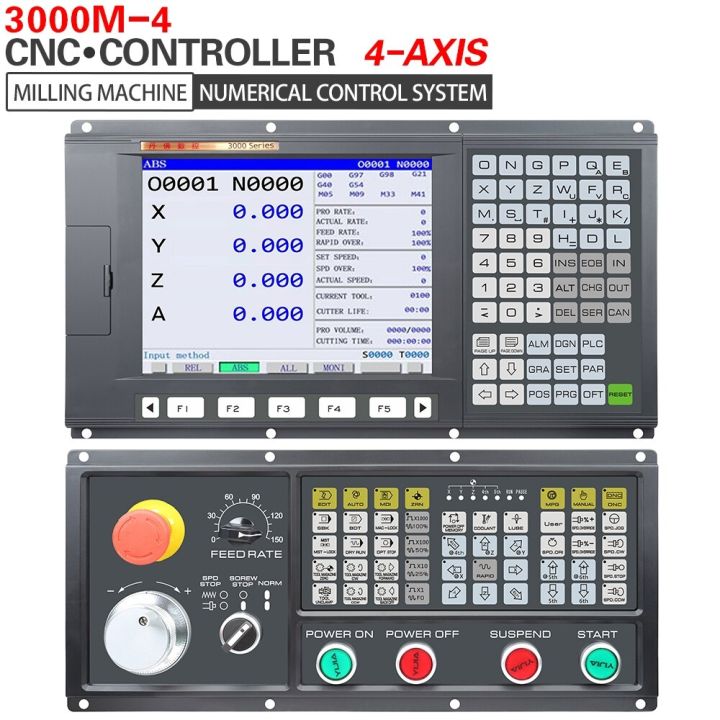 Low Cost 4 Axis CNC Milling Machine Controller PLC Controle System Kit Similar To GSK CNC ...