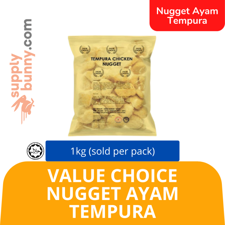 KLANG VALLEY ONLY! Value Choice Nugget Ayam Tempura 1kg (sold per pack ...