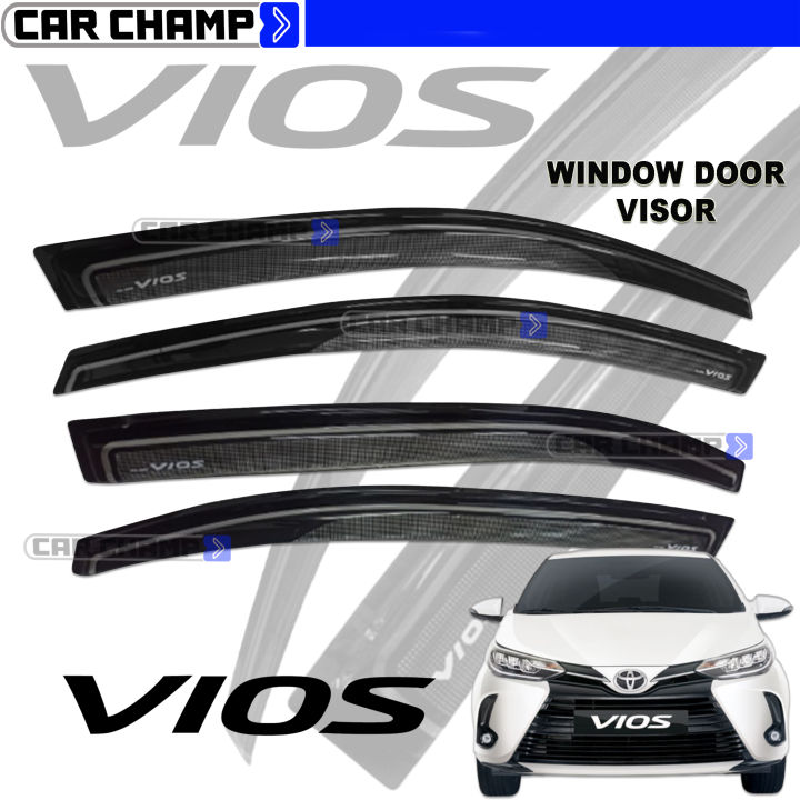 Toyota Vios Prime 2019 to 2025 OEM Window Door Visor ( BLACK NET ...