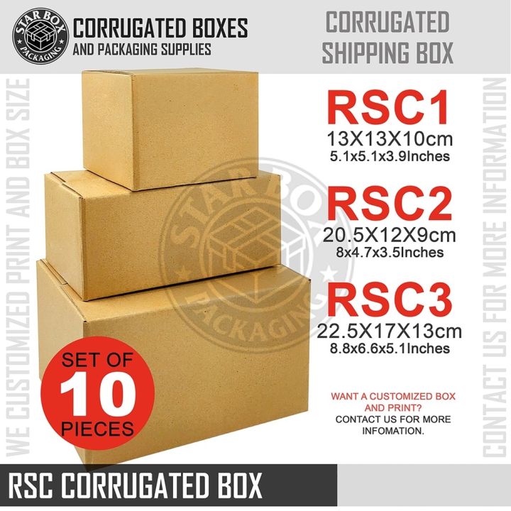 2023】 Starbox Corrugated RSC Boxes Shipping RSC1 RSC2 RSC3 of 10 | Lazada PH